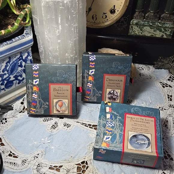 Set of Three Authentic Model Vintage Aviation Paperweights-TIAPM