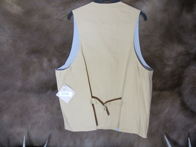 Men's Old West Canvas Tan Vest- Size Large Tall